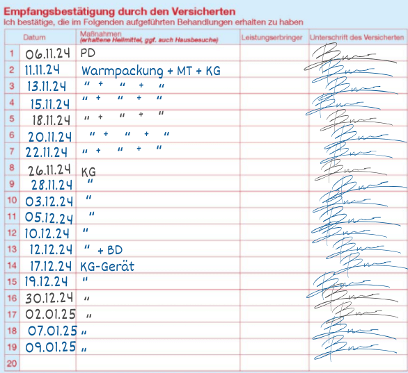 Was gibt es bei der Eingabe der Blanko Verordnung in der Physiotherapie ...
